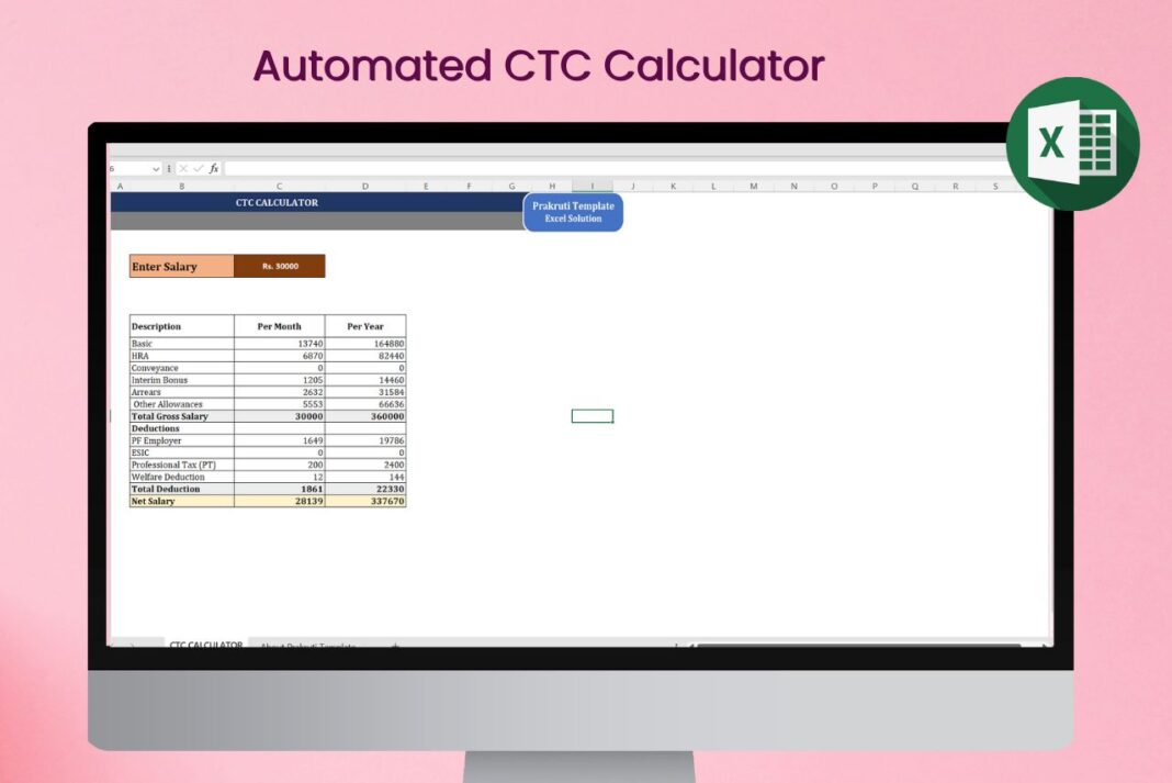 Automated CTC Calculator in Excel Free Download | High Quality Excel ...