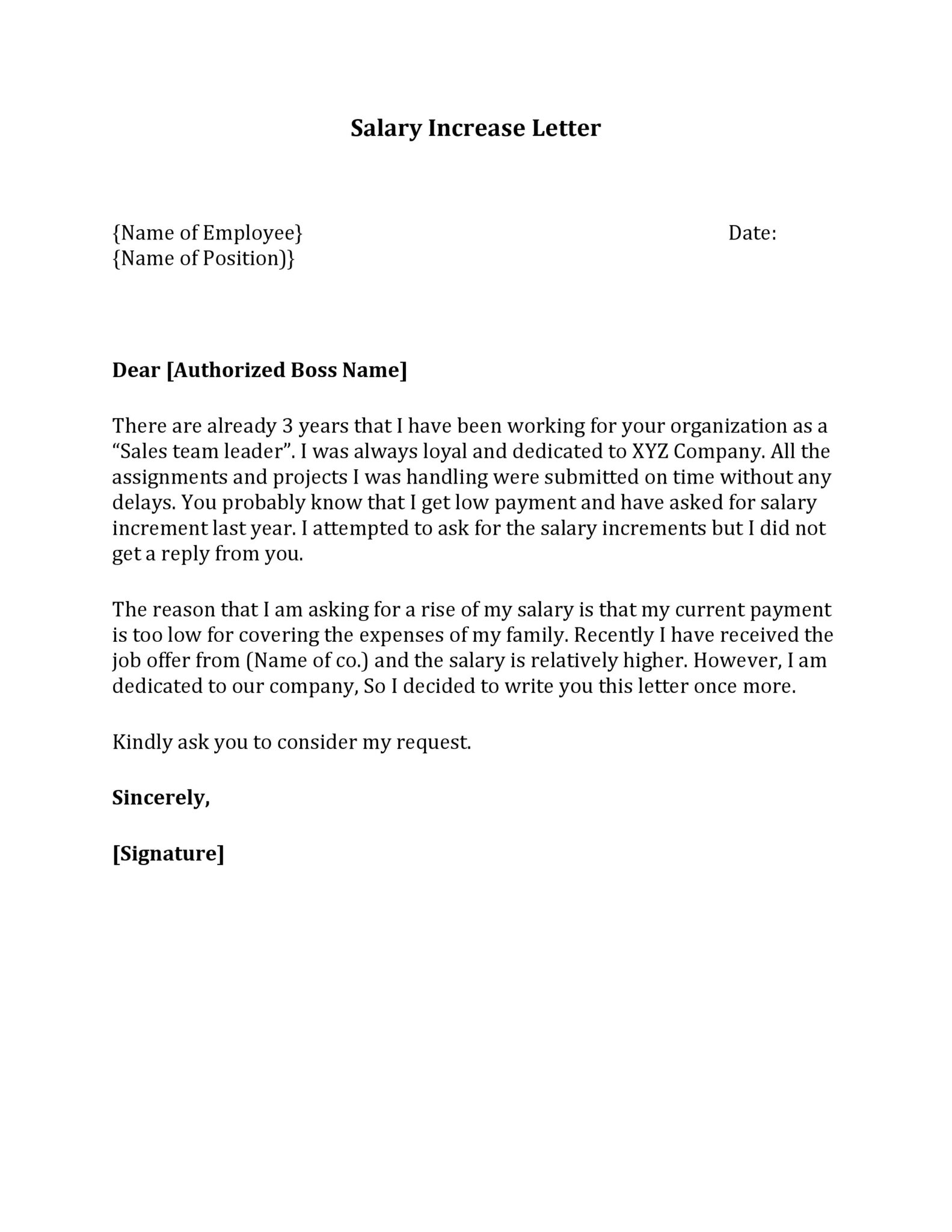 Salary Increase Letter Template in Word | Prakruti Digital Template