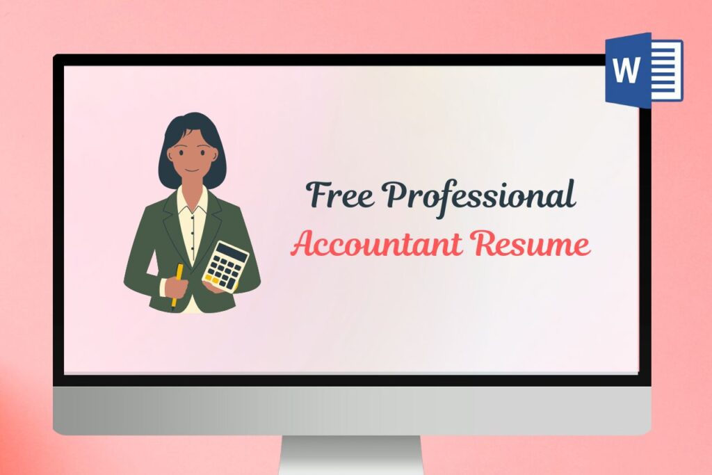 Professional Accountant Resume Format in Word | Prakruti Digital Template