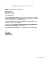 Warning Letter to Employee for Leave Without Permission
