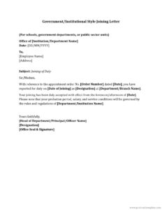 Employee Joining Letter Templates : Examples for All Job Types